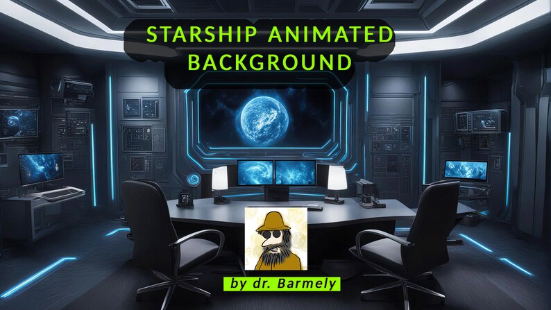 Animated Starship Cockpit Background: Space Streamer Loop (1080p MP4 ...