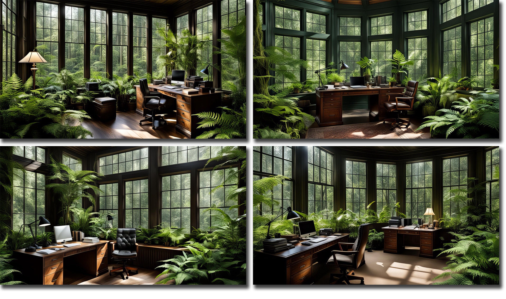 4 Zoom Backgrounds PNG Forest Office Background Natural Eco Plants ...