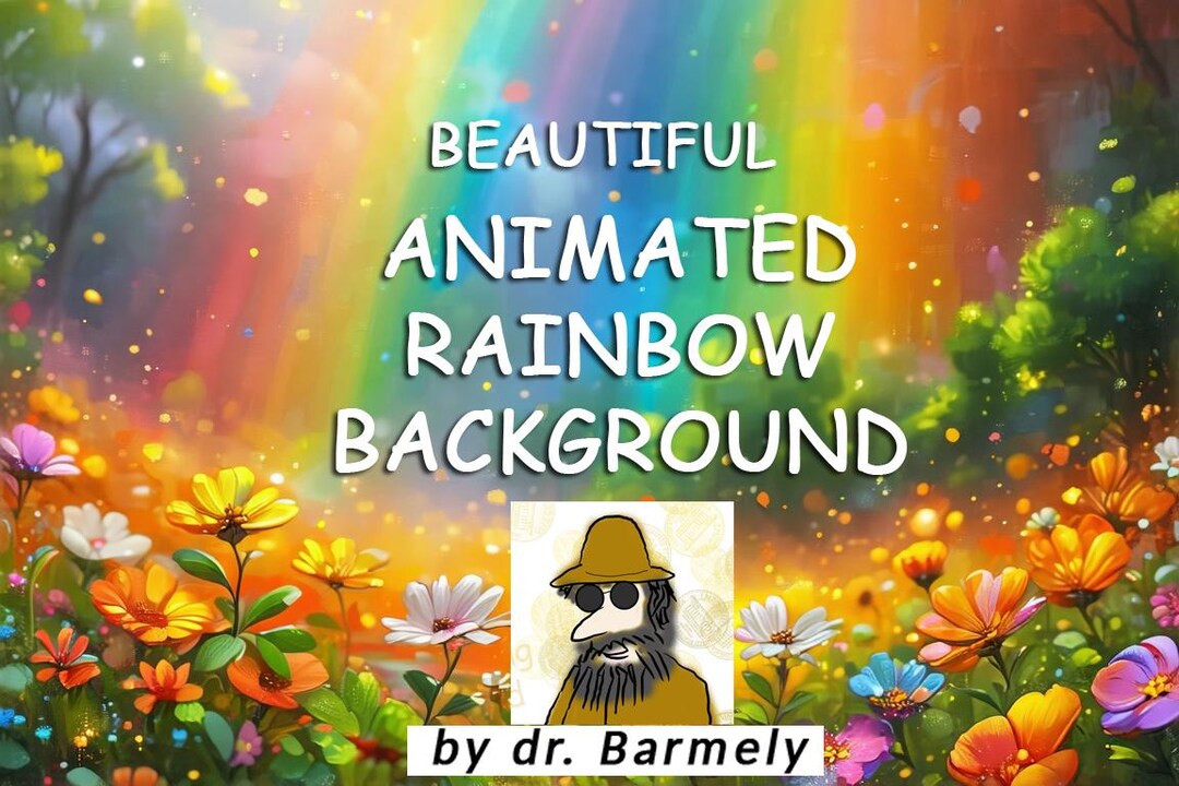 Animated Rainbow in Flower Garden Seamless Loop Background Twitch ...