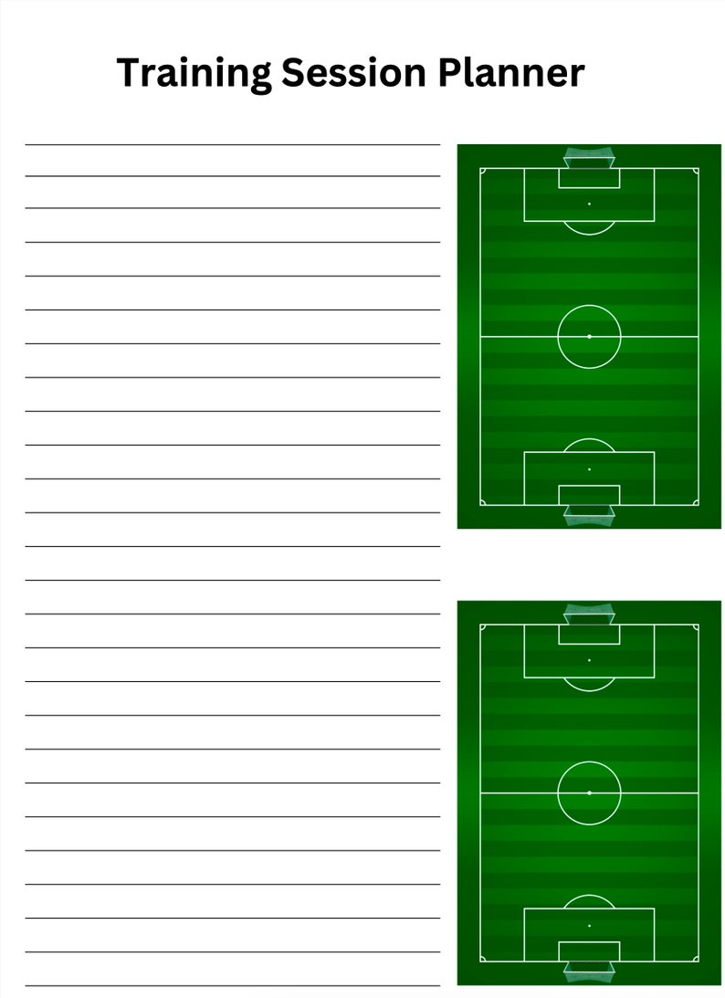Football / Soccer Training Session Planner - Etsy