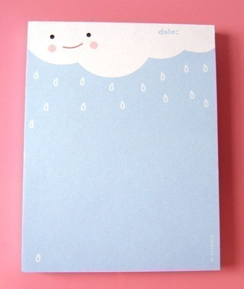 Happy Cloud Notepad - Etsy