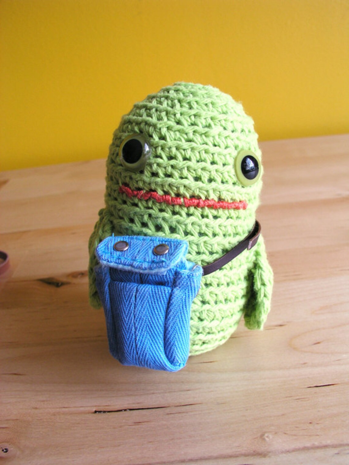 Mini Cyan Satchel With Leather Strap - Etsy