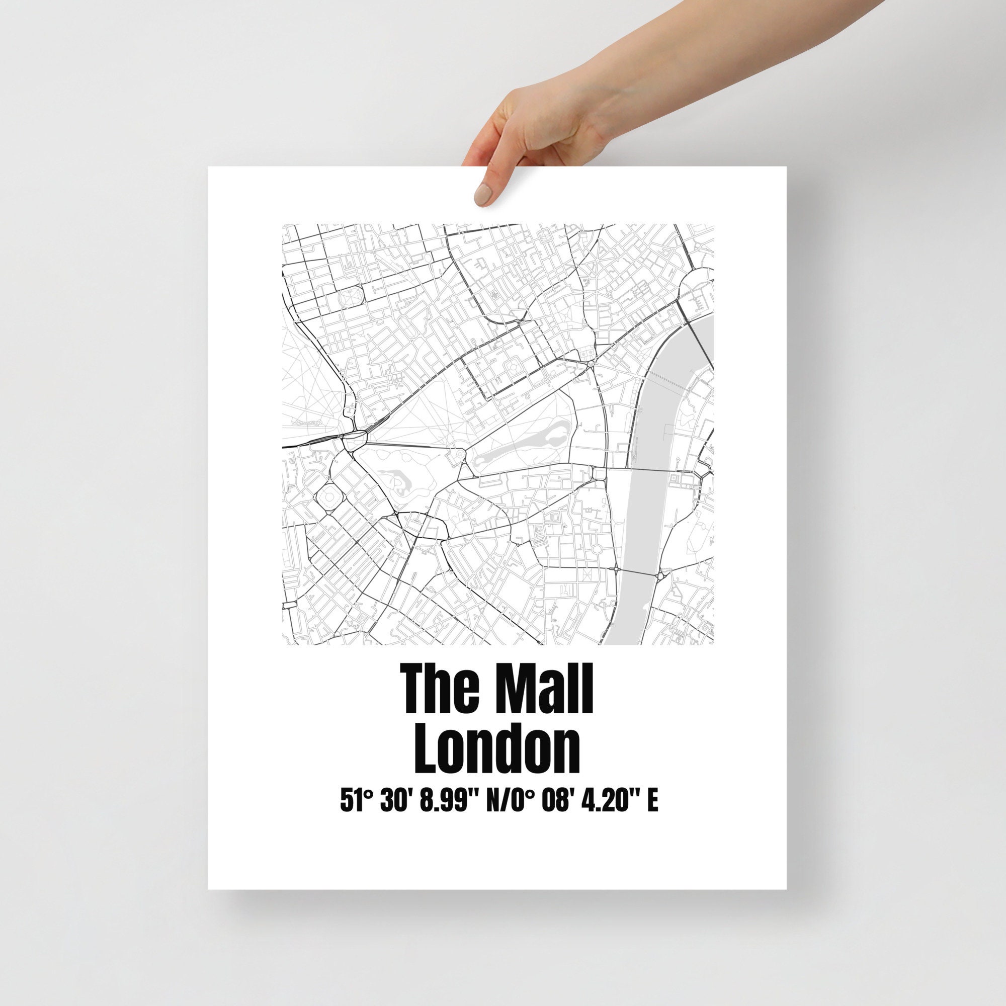 Poster Map of the Mall London, Urban Art, Lin Drawing Art, London ...