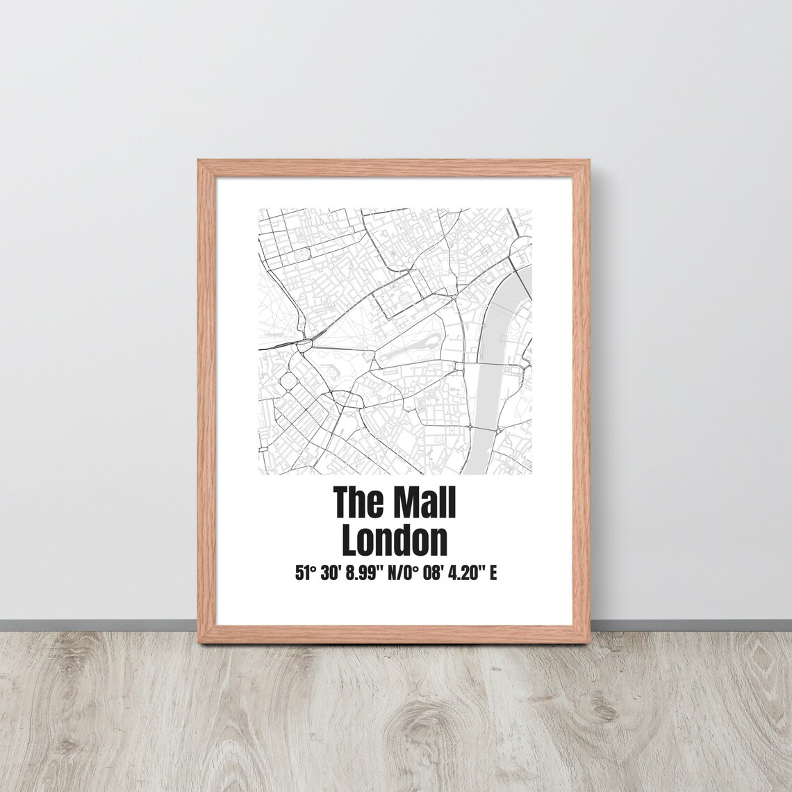 Framed Map of the Mall London, Urban Art, Lin Drawing Art, London ...