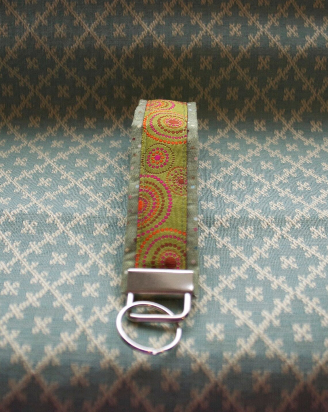 Green Funky Ribbon Key Chain, Wristloop Keychain, Wristlet Key Chain - Etsy