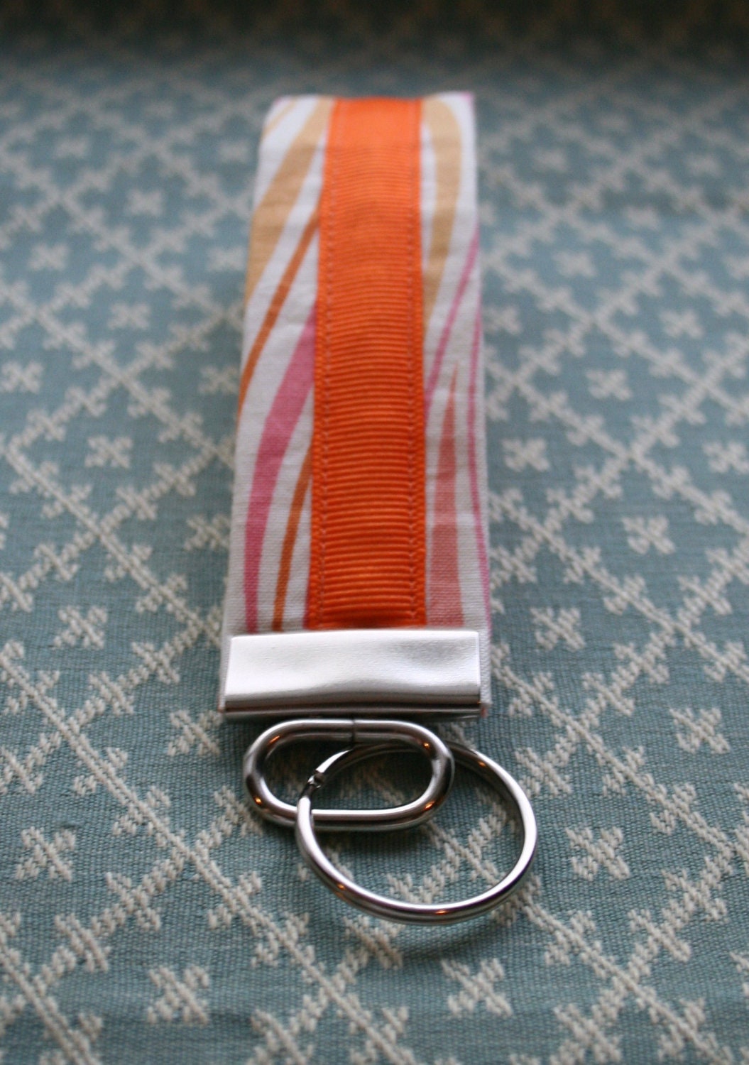 Fabric Key Chain, Wristlet Key Fob, Ribbon Keychain - Etsy