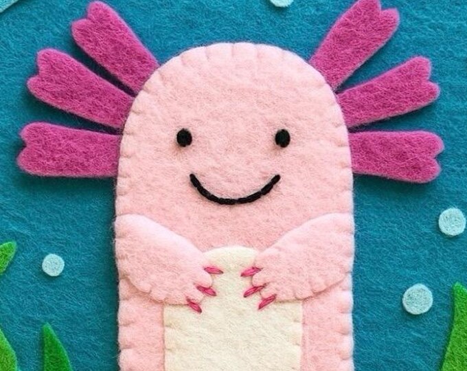 Axolotl Salamander Finger Puppet - Axolotl Puppet - Amphibian Finger ...