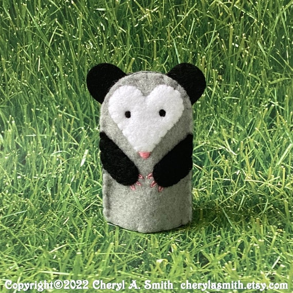 Opossum Finger Puppet Possum Felt Puppet Felt Finger - Etsy
