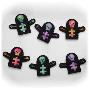 Skeleton Finger Puppet - Select a Color - Felt Skeleton Puppet ...