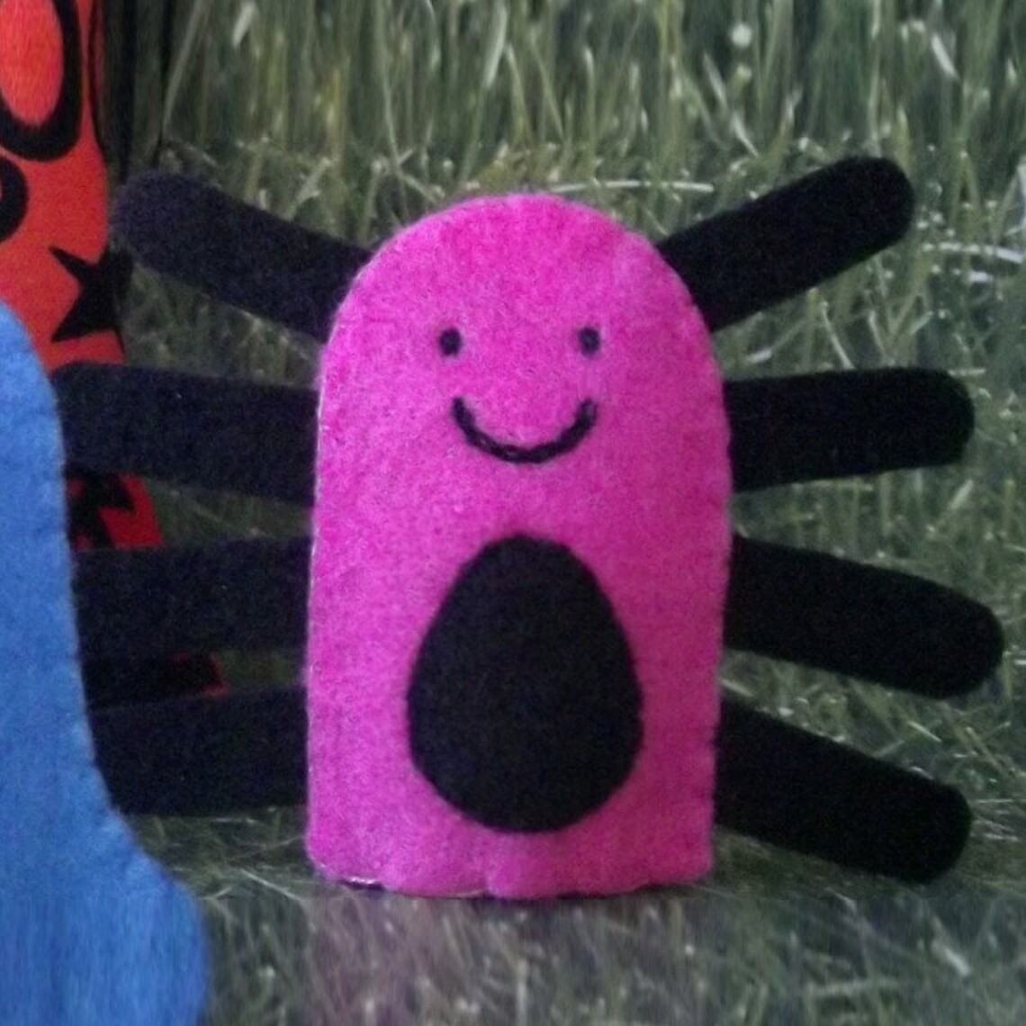 Spider Finger Puppet Felt Spider Puppet Arachnid Bug | Etsy