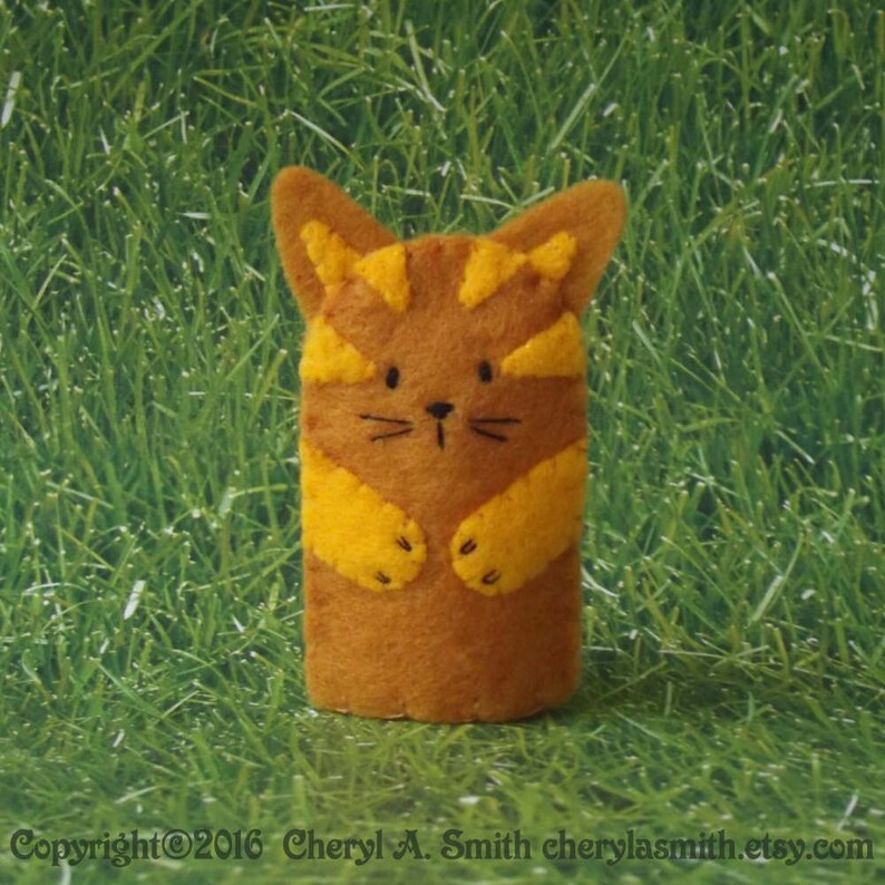 Kitty Cat Finger Puppets Select a Cat Golden Ginger - Etsy