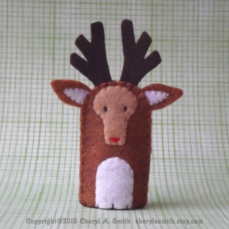 Buck Stag Deer Finger Puppet Deer Puppet Felt Animal - Etsy