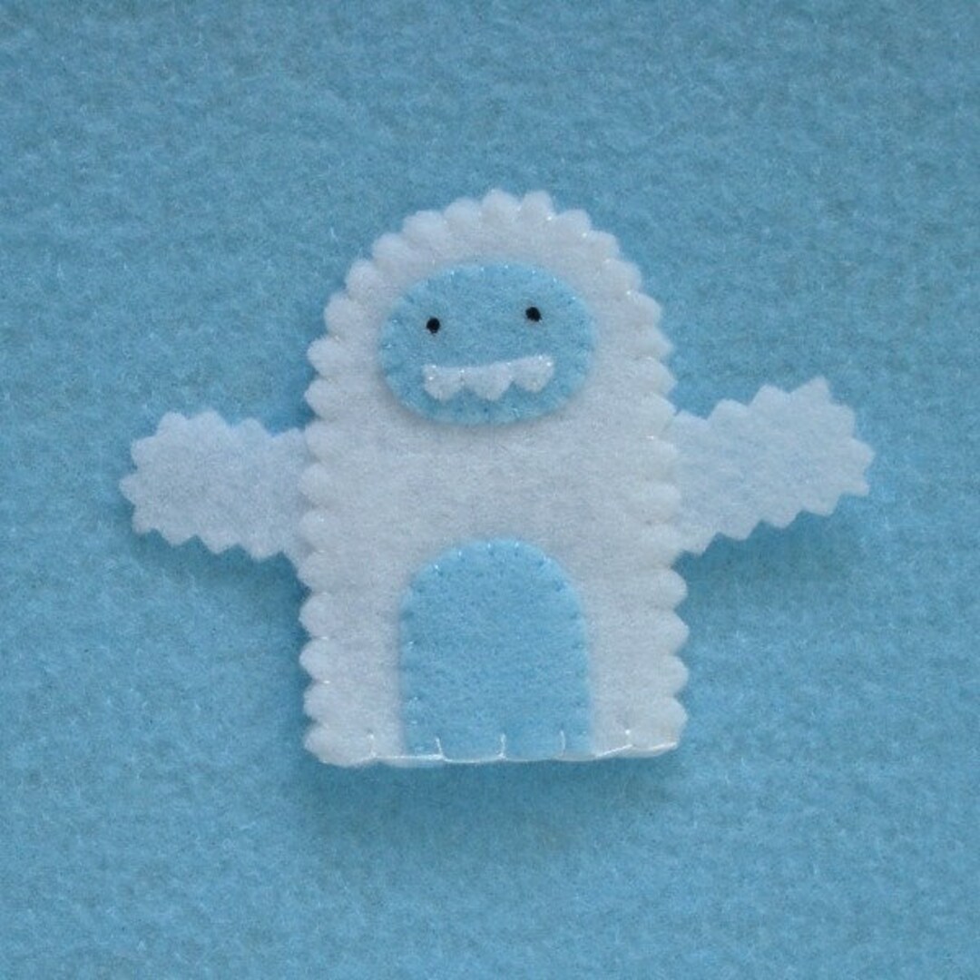 Yeti Finger Puppet Felt Finger Puppet Yeti Snowman - Etsy