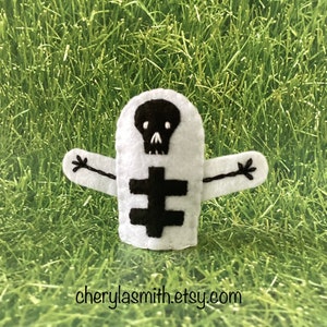Skeleton Finger Puppet - Select a Color - Felt Skeleton Puppet ...