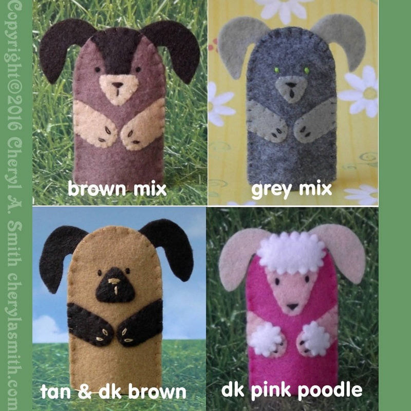 Puppy Dog Finger Puppet Select a Color Dog Puppet Felt | Etsy Polska