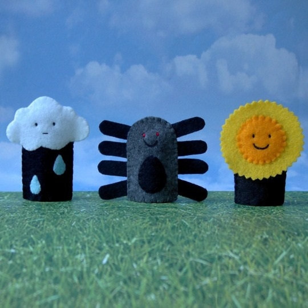 Itsy Bitsy Spider Puppet Set - Eency Weency Spider Puppet Set - Felt ...
