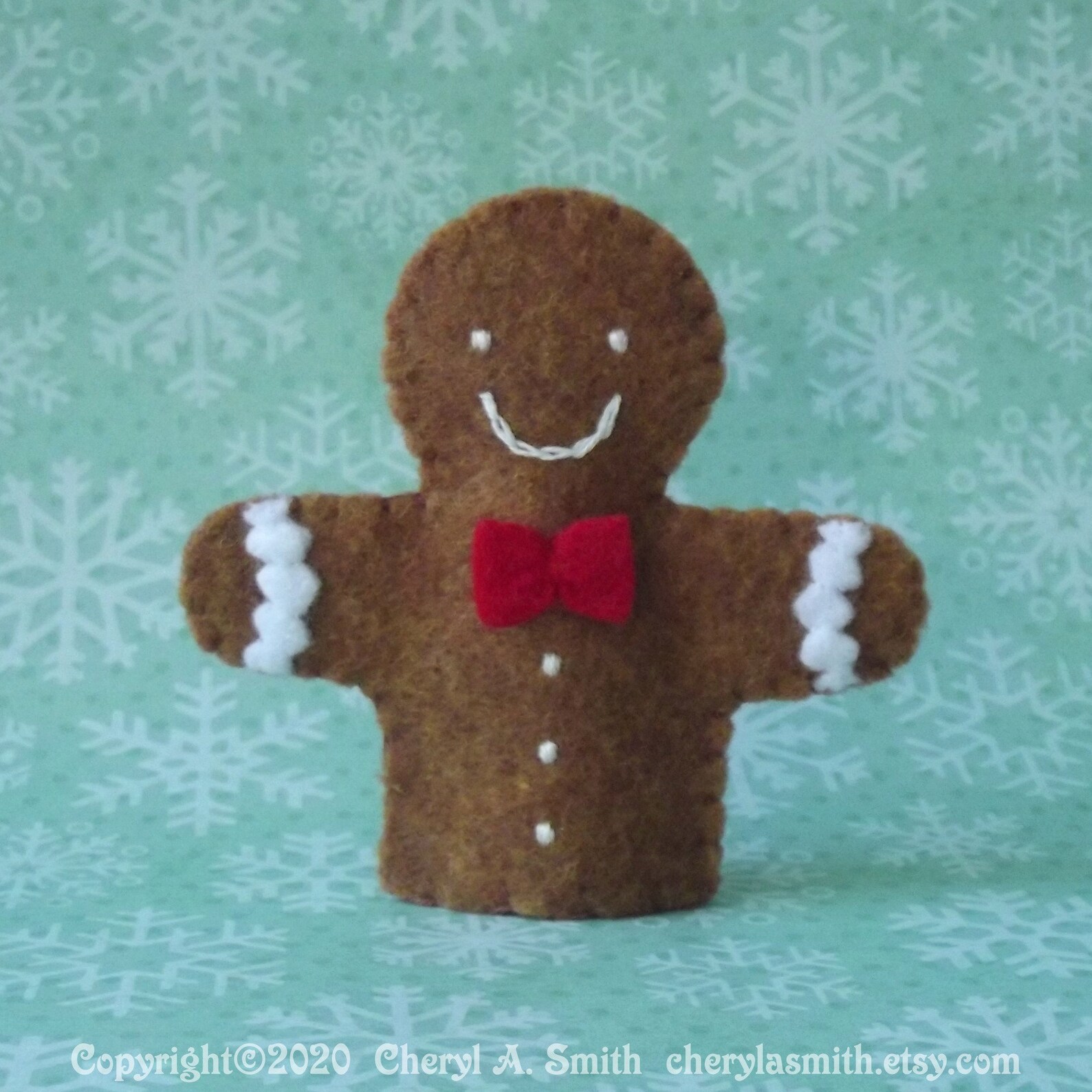 Gingerbread Man Christmas Finger Puppet Gingerbread Man - Etsy