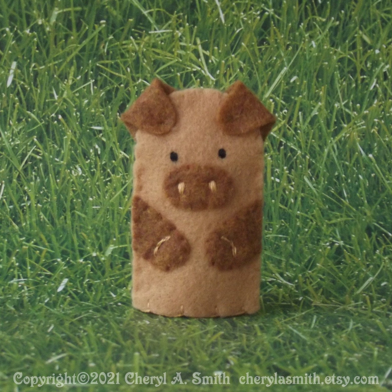 Little Piggy Finger Puppet - Felt Pig Puppet - Felt Finger Puppet Pig ...