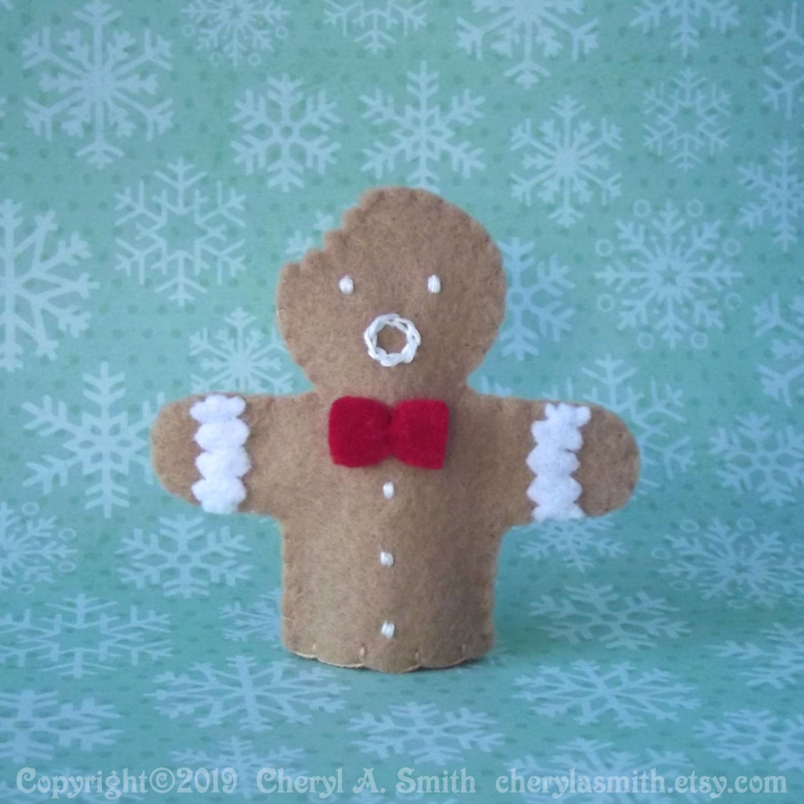 Gingerbread Man Christmas Finger Puppet Gingerbread Man - Etsy