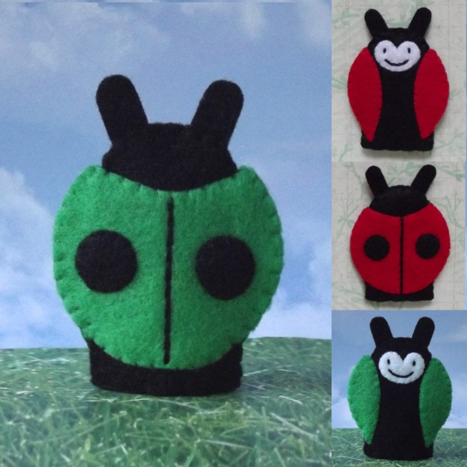 Ladybug Finger Puppet Bug Puppet Garden Finger Puppet | Etsy