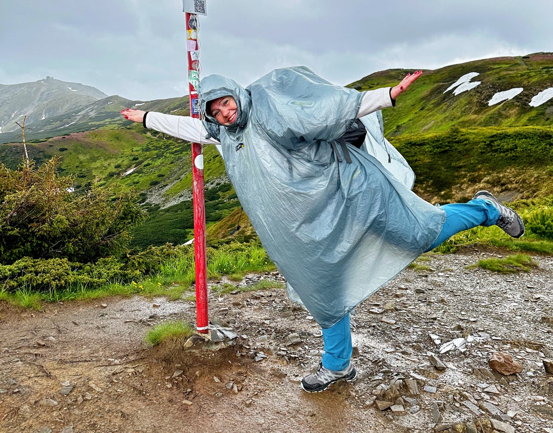 Rain Poncho Tarp Lightweight Waterproof Raincoat Rain Jacket for Hiking ...