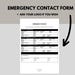 Employee Emergency Contact Form - PDF Printable & Fillable, Editable ...