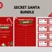 Secret Santa Draw Cards for Office Party, Printable Gift Exchange, Xmas ...