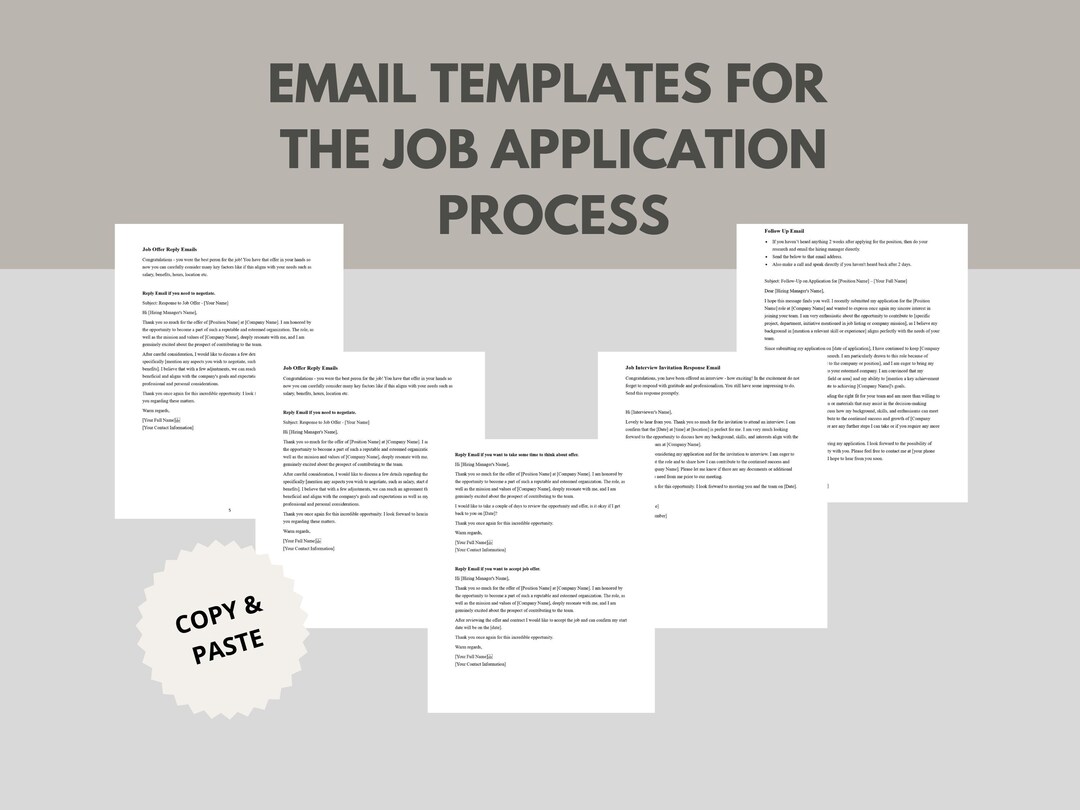 Job Application Email Templates - Easy-to-use, Streamline Your Hiring ...