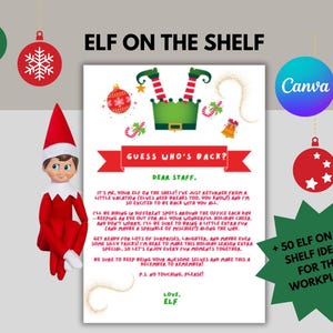 Elf on the Shelf Arrival Letter - Editable and Printable in Canva, 50 ...