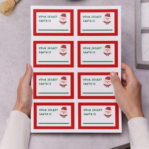 Secret Santa Draw - Cards for Office Party, Printable Gift Exchange ...