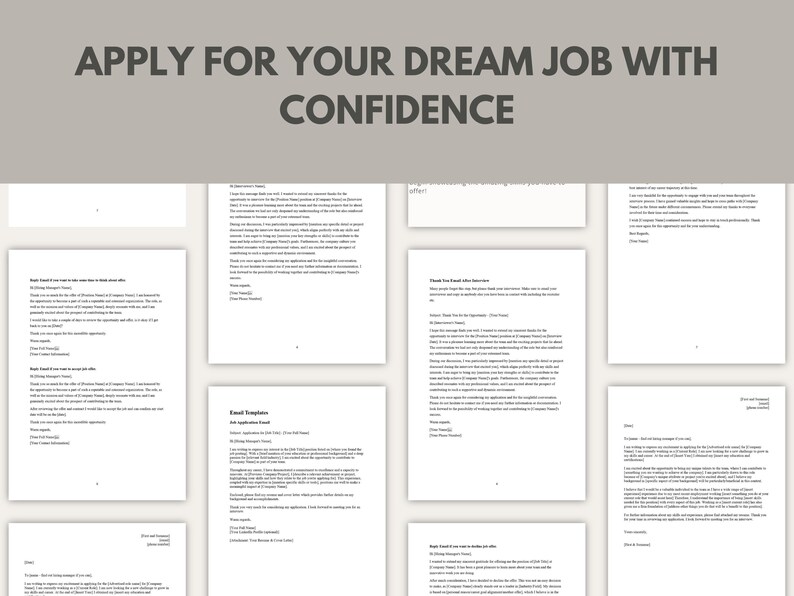 Job Application Email Templates - Easy-to-use, Streamline Your Hiring ...
