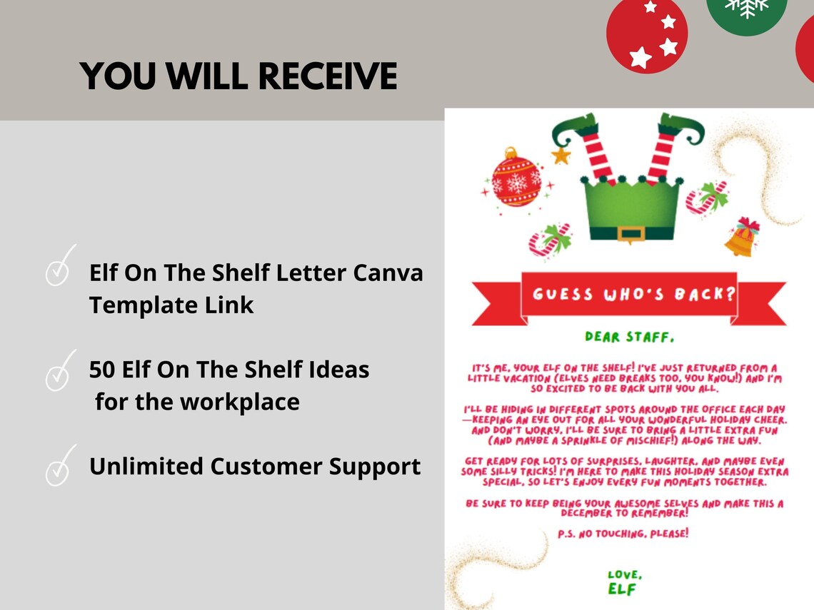 Elf on the Shelf Arrival Letter - Editable and Printable in Canva, 50 ...