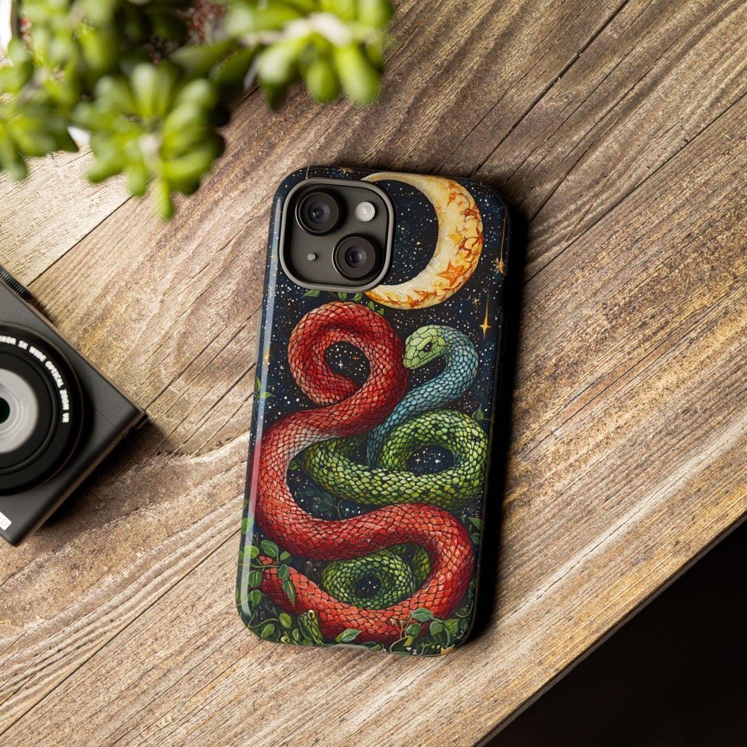 Snakes Starry Night Sky Crescent Moon Cottagecore Cute Phone Case ...