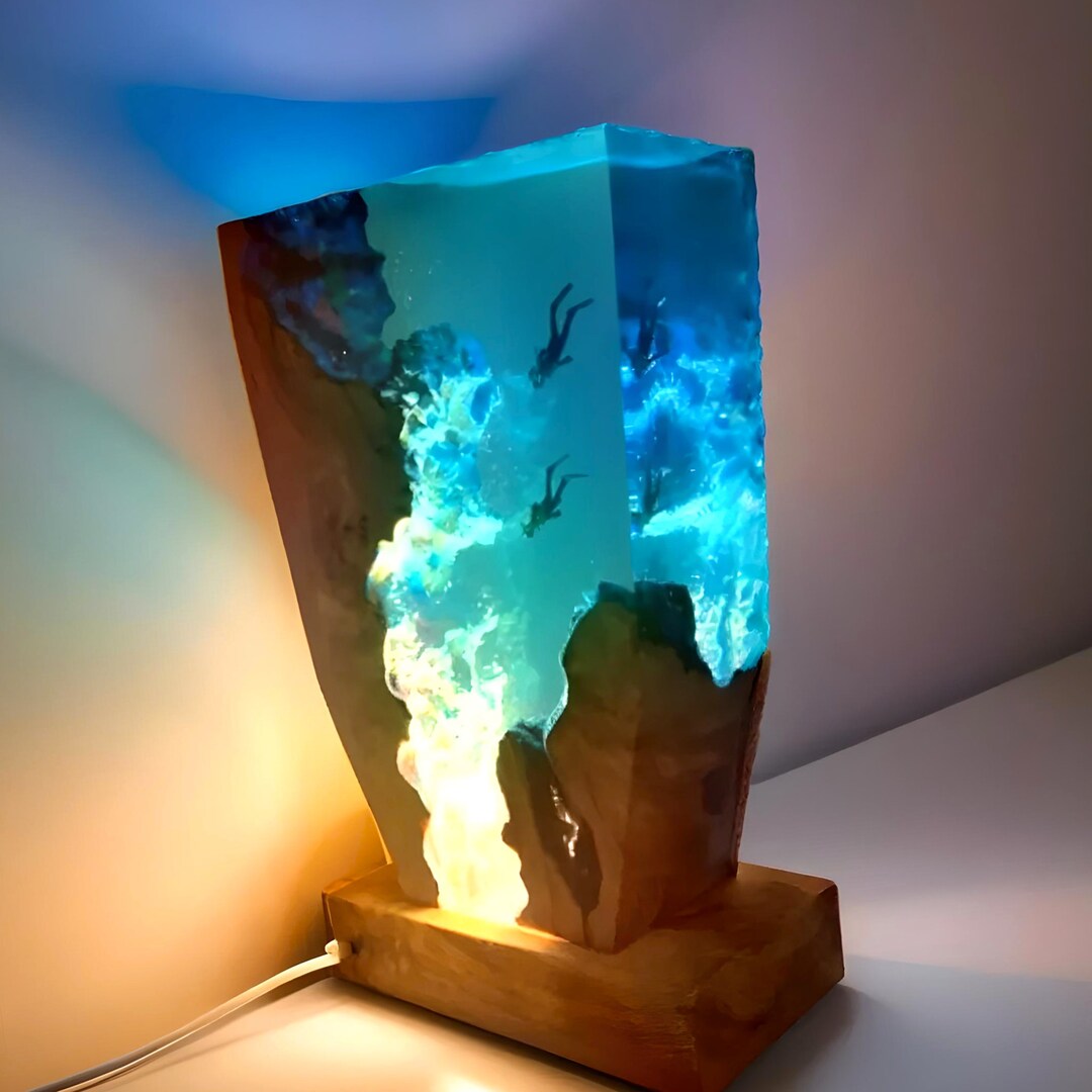 Resin Diver's Night Light, Scuba Diving Deep Sea Exploration ...
