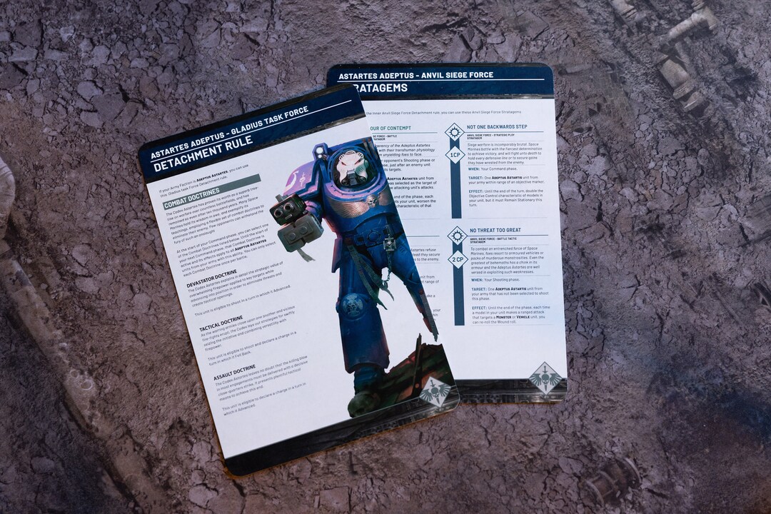Space Marine Detachment Cards - Etsy