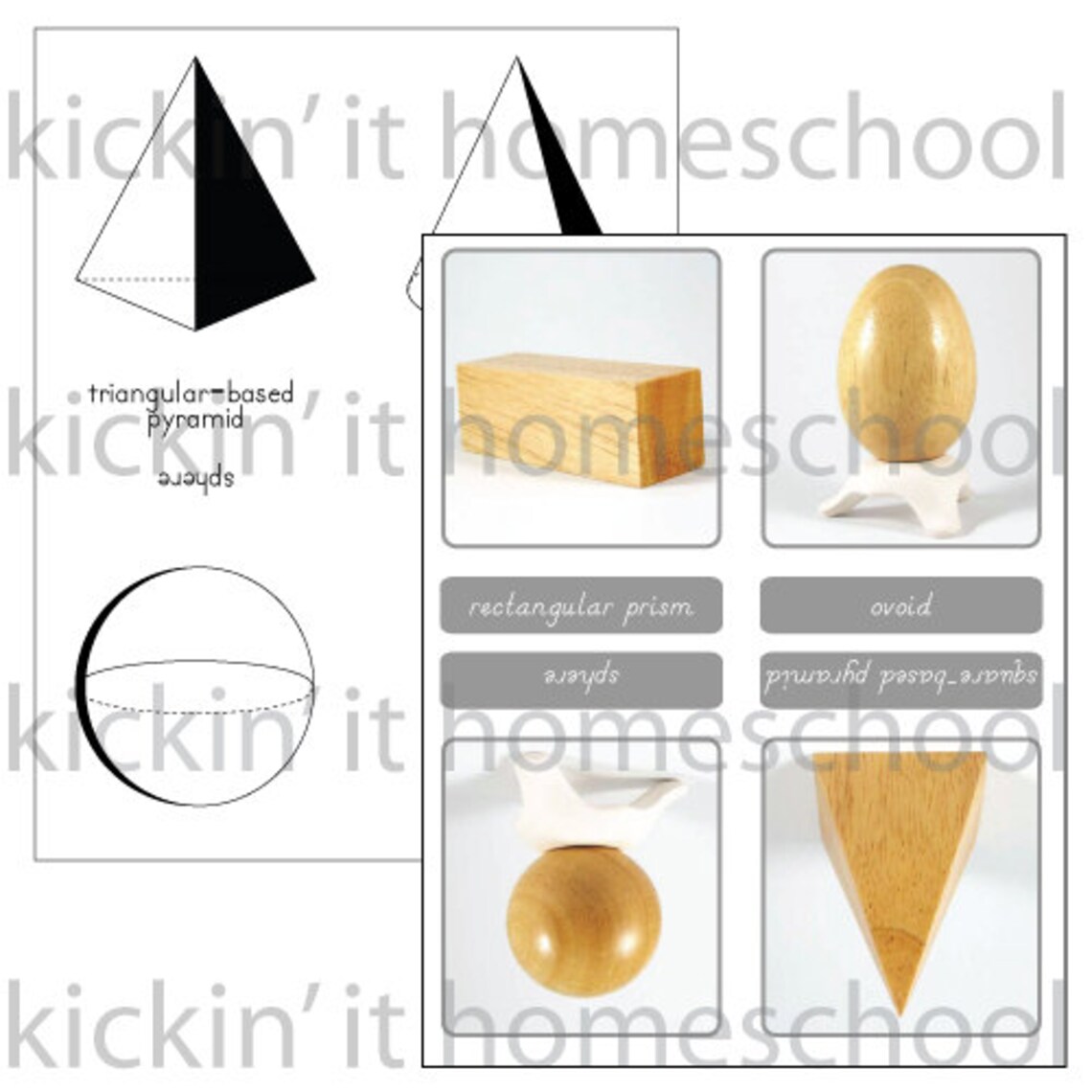 Digital Printable PDF Download Montessori Geometic Solids and ...