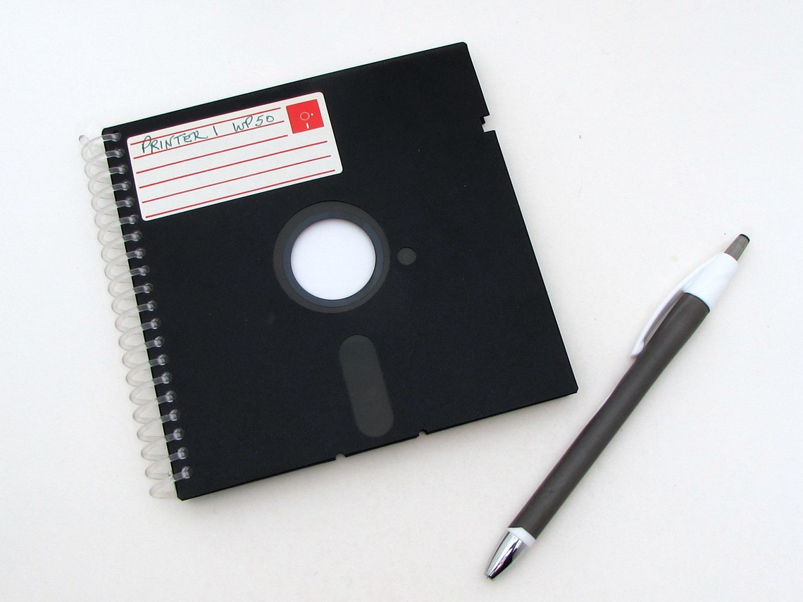 Lot of 5 1980s Floppy Disk Journals - Recycled Notebooks - Large Floppy ...
