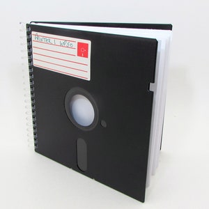 1980s Floppy Disk Journal - Recycled Notebook - Large Floppy Journal ...
