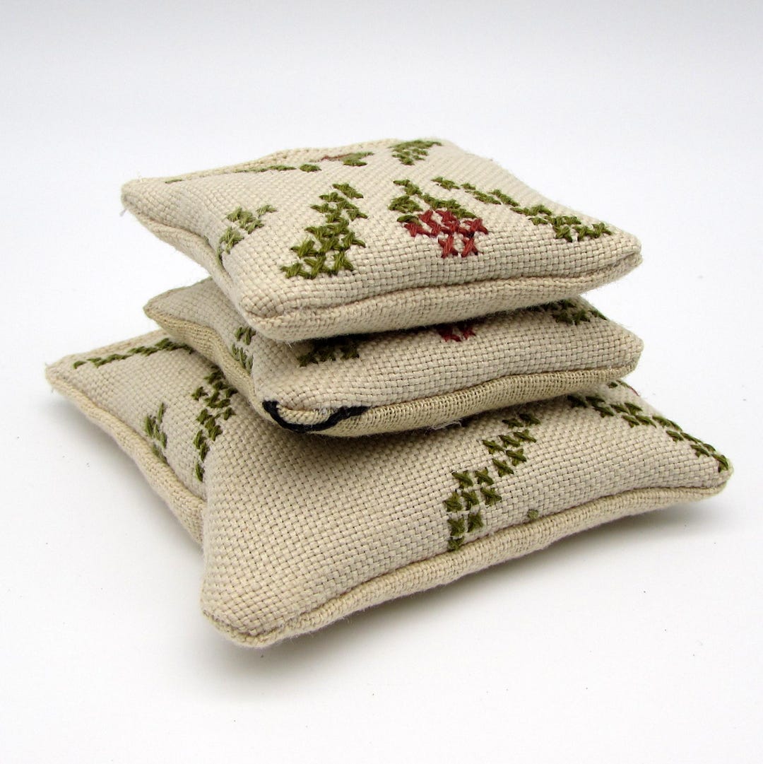 3 Sachet Gift Set Folk Art Cross Stitch Dried Lavender Sachets ...