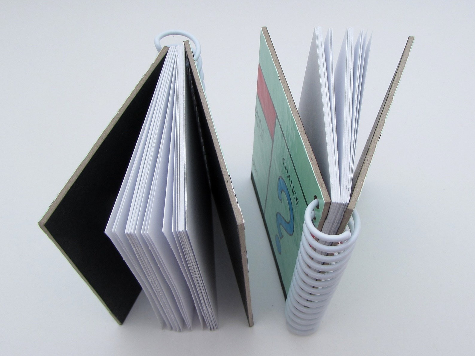 12 Recycled Mini Journal - Monopoly Notebook - Upcycled Notebooks ...