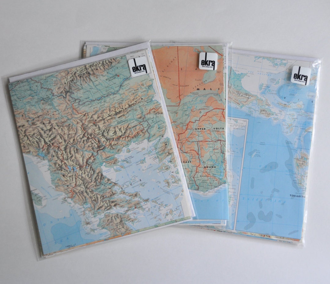 Map Paper Pack Travel Themed Wedding DIY Decorations Large Sheets Map ...