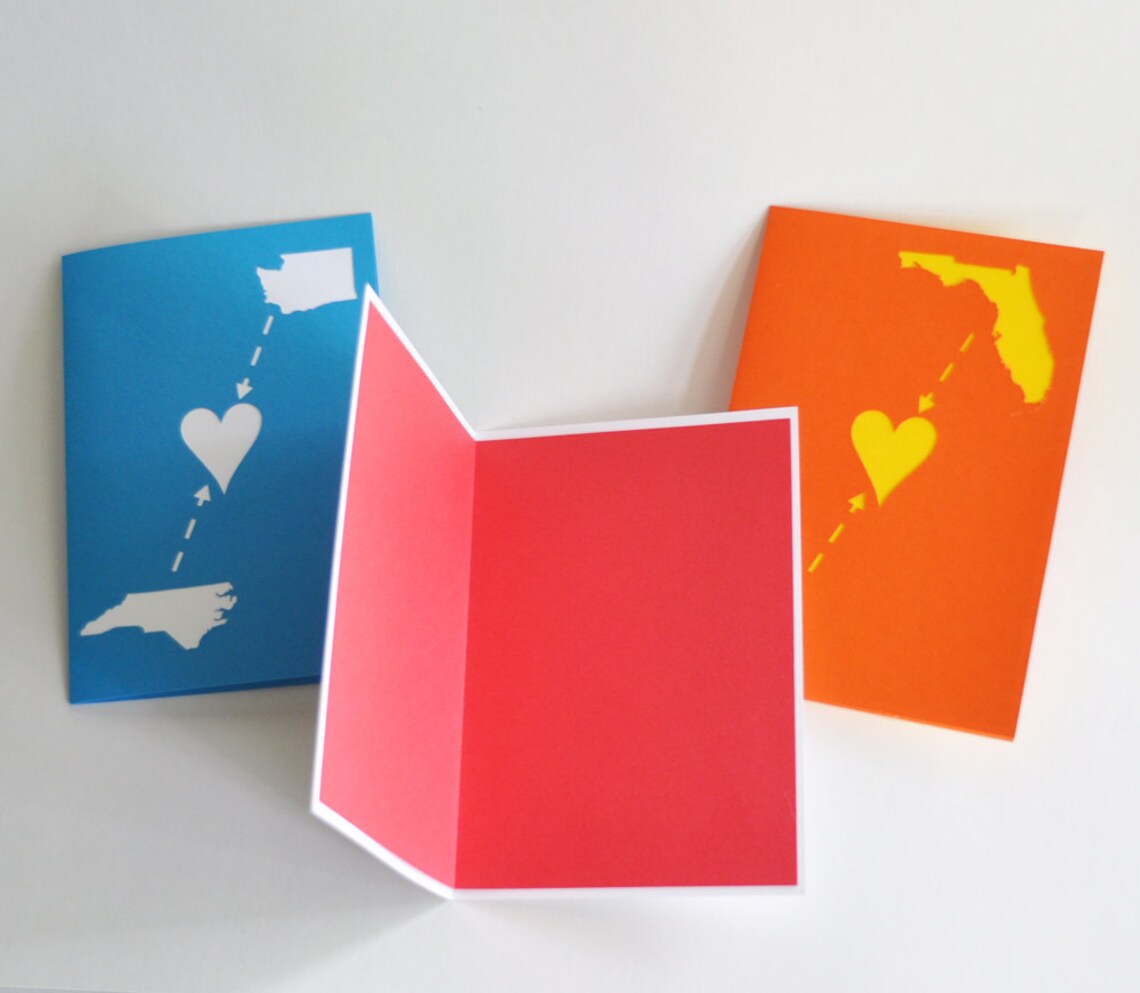 Long Distance Relationship Card Custom Made With Your Two - Etsy