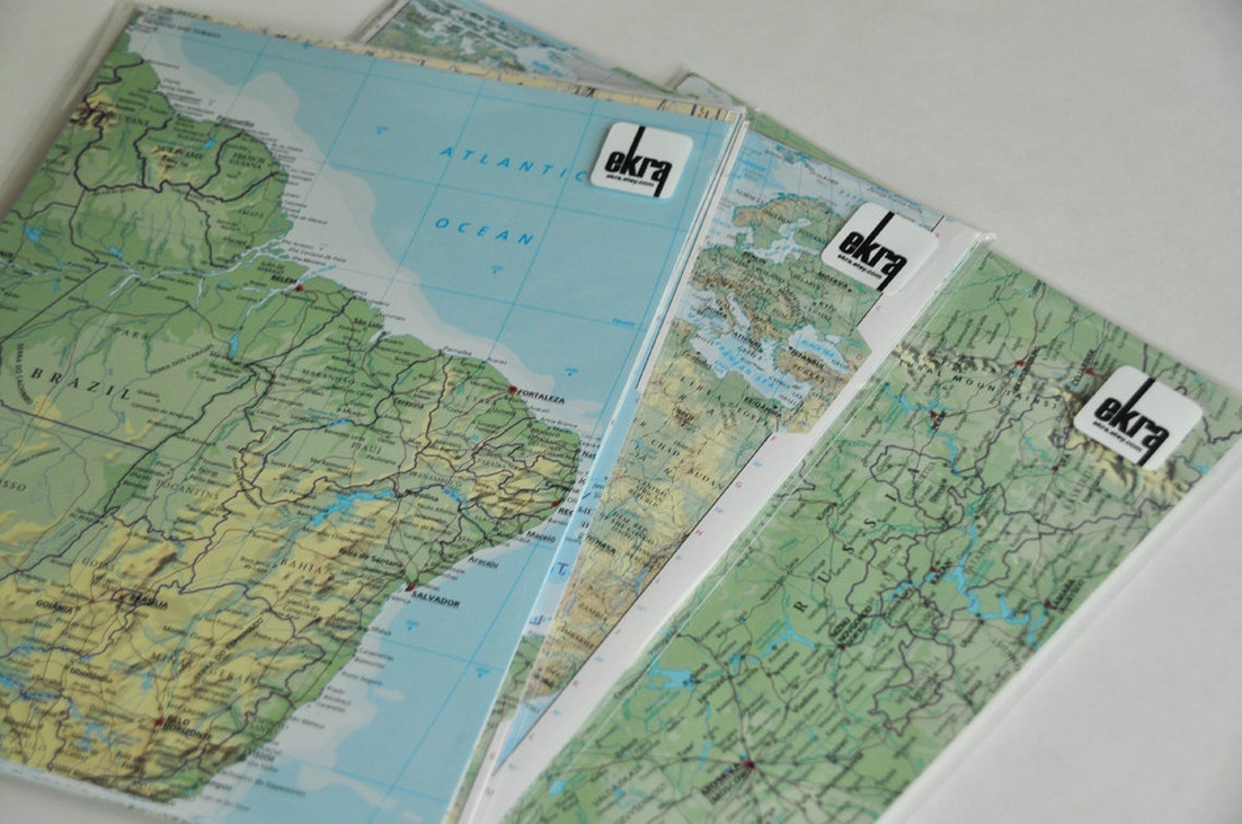 Map Paper Pack Wedding DIY Decorations Travel Themed Wedding 15 Large ...