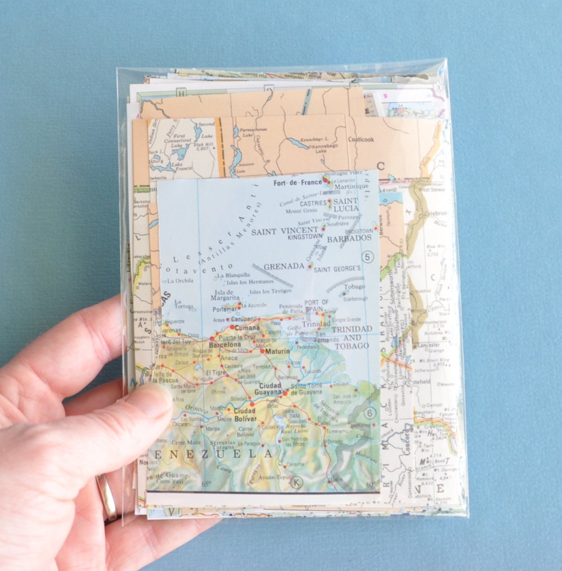 Map Paper Scrap Pack 50 Pieces Scrapbook Paper DIY Wedding - Etsy