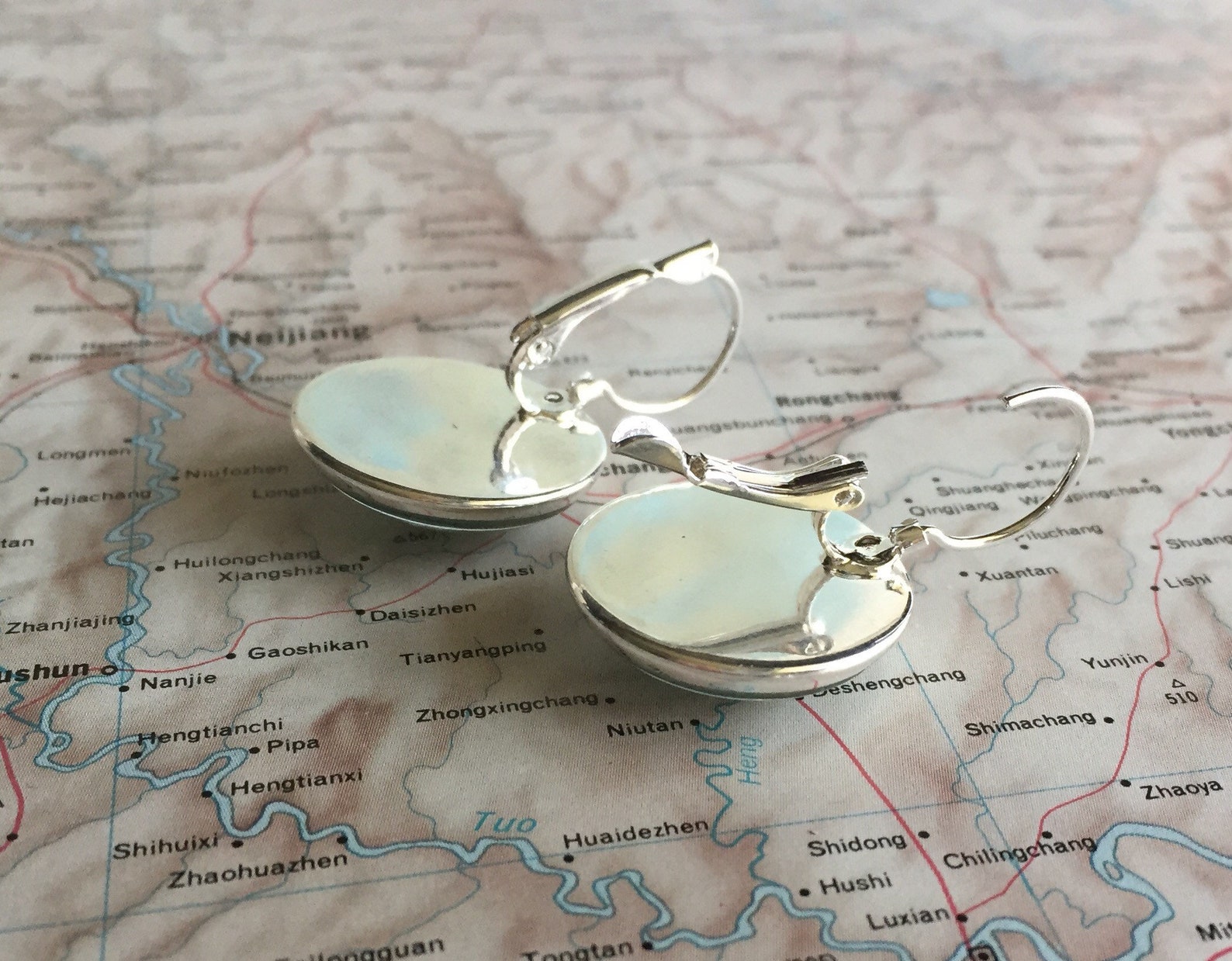 Map Earrings Personalized With the City You Choose | Etsy