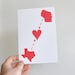 Long Distance Relationship Card Custom Made With Your Two States - Etsy