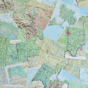 Map Paper Scrap Pack Wedding DIY Decorations Travel Themed Wedding 40 ...