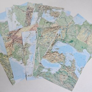 Atlas Map Paper Pack: Large Sheets for Scrapbooking, DIY Crafts - Etsy