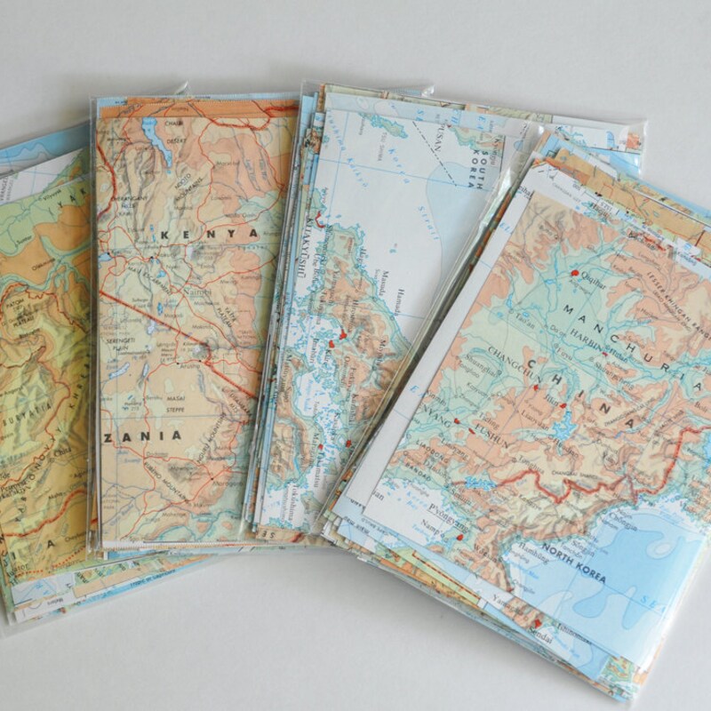 Map Decoration - Etsy