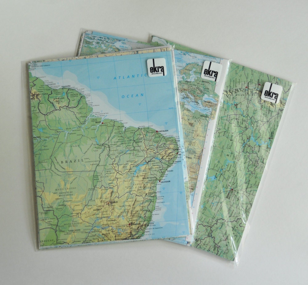 Map Paper Pack Wedding DIY Decorations Travel Themed Wedding | Etsy
